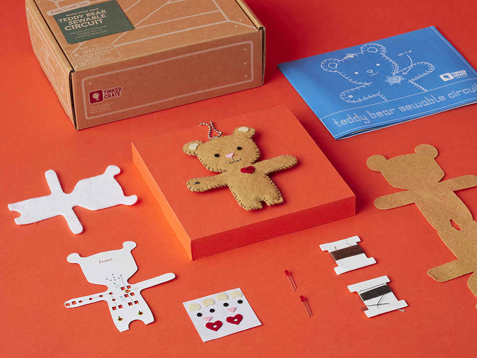 Teddy Bear Sewable Circuit | KiwiCo